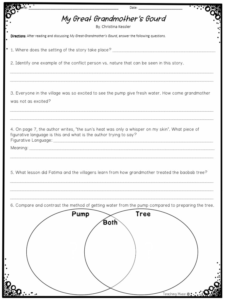 My Great Grandmother's Gourd Activities | PDF | Social Science ...