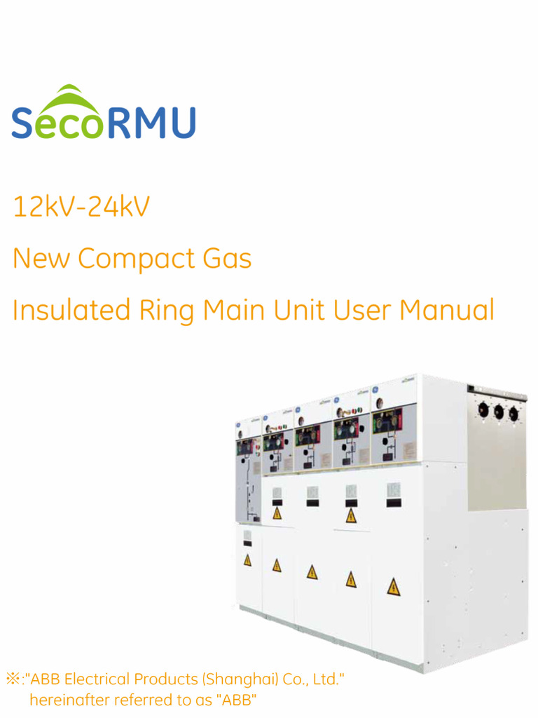 3-Manual For 24kV SecoRMU ABB EN 2019-04-23 | PDF