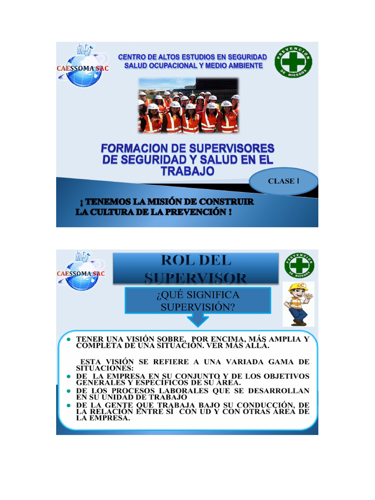 Curso de Formacion de Supervisores I | PDF