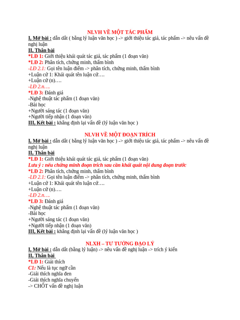 Form Bài NLVH - NLXH | PDF