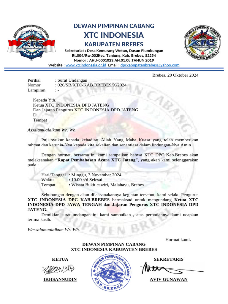 Surat Undangan DPD | PDF