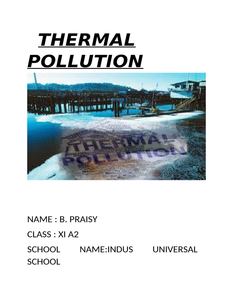 Thermal Pollution | PDF | Water | Water Pollution