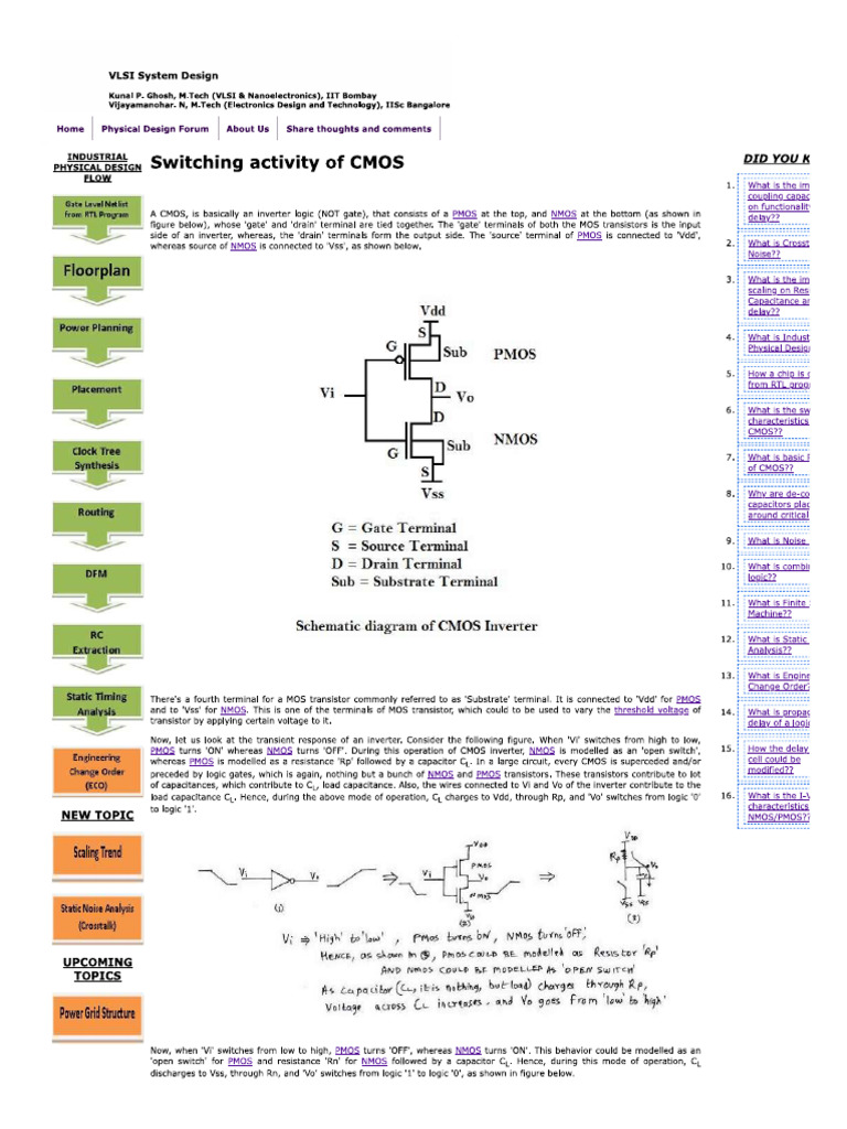 Switching Activity of CMOS | PDF