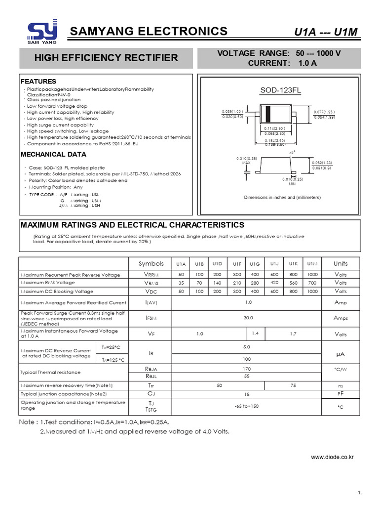 U1A-U1M | PDF | Rectifier | Capacitor