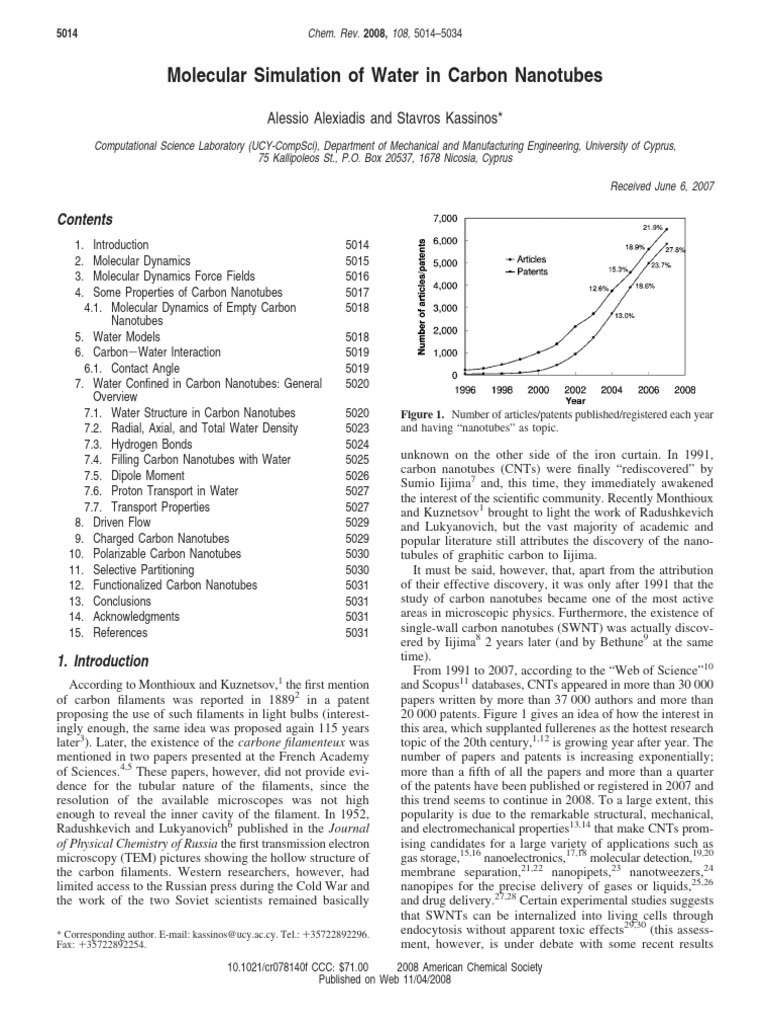 Alexiadis 2008 | PDF | Carbon Nanotube | Molecular Dynamics