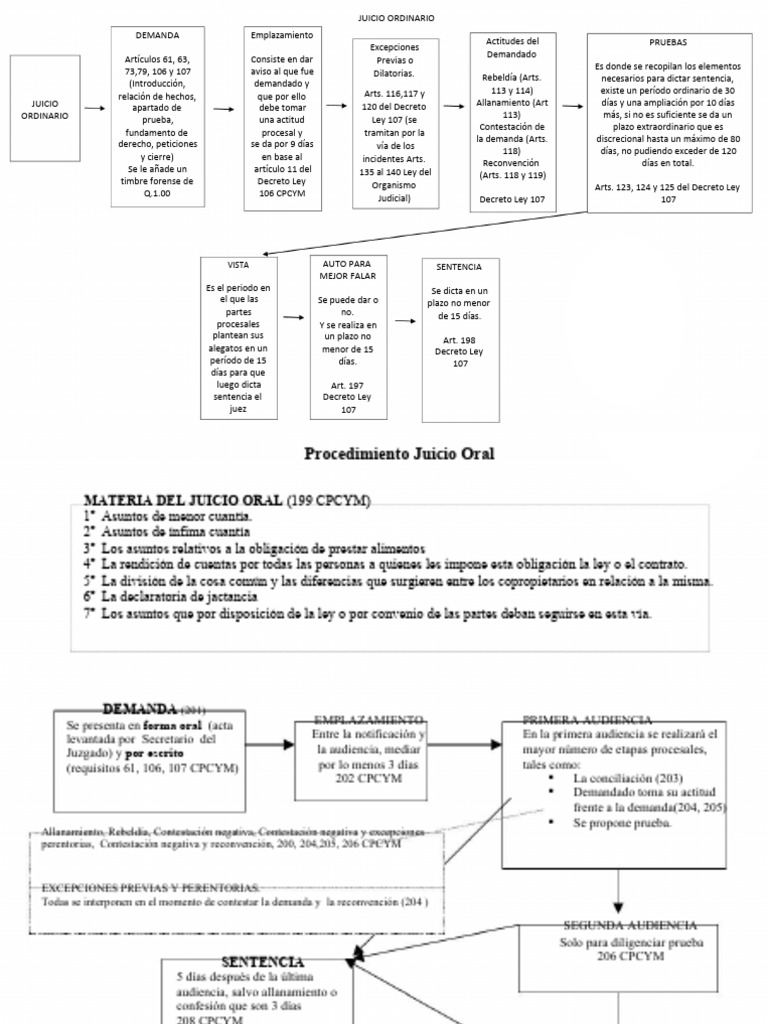 Esquemas de Derecho Procesal Civil II Compress | PDF | Demanda judicial | Sentencia (ley)