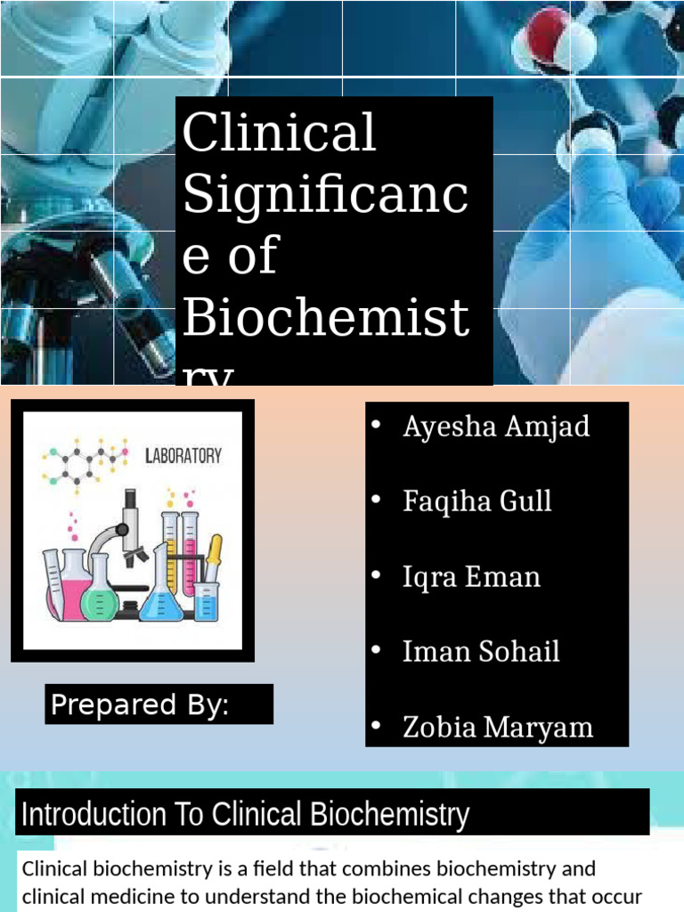 Clinical Biochemistry: Key Applications | PDF | Biomarker | Biochemistry