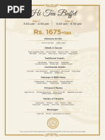 Tdh Menu @1250+Taxes | PDF