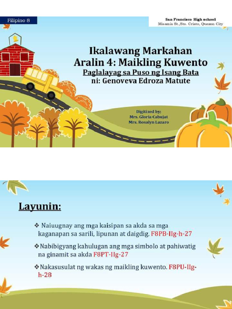 Filipino 2nd Quarter Aralin4 Maikling Kwento | PDF