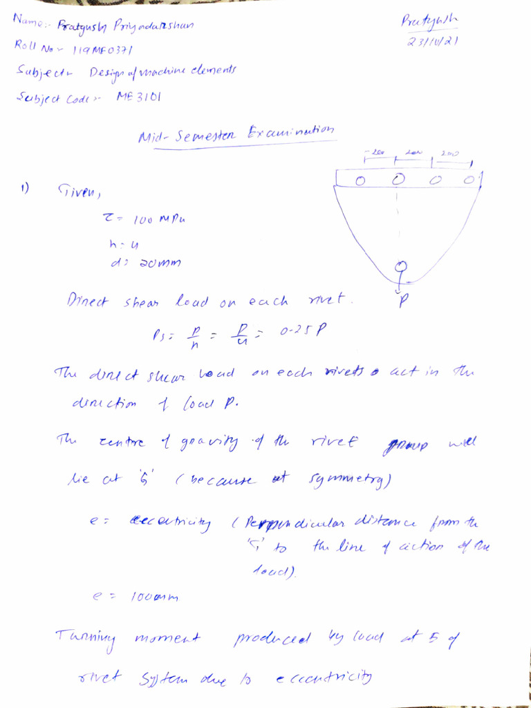 Machine Design 1 Notes | PDF