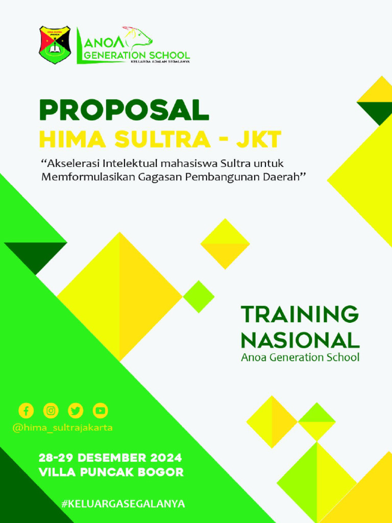 Proposal Hima Sultra - Anoa Generation School 2024 | PDF
