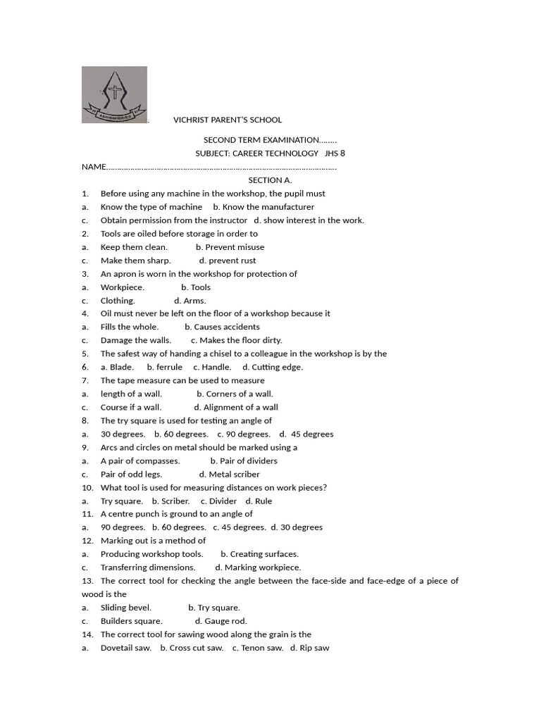 Career Technology. Second Term JHS2 | PDF | Tools