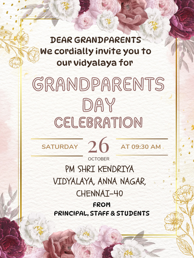 Grandparents Day Celebration Invitation | PDF
