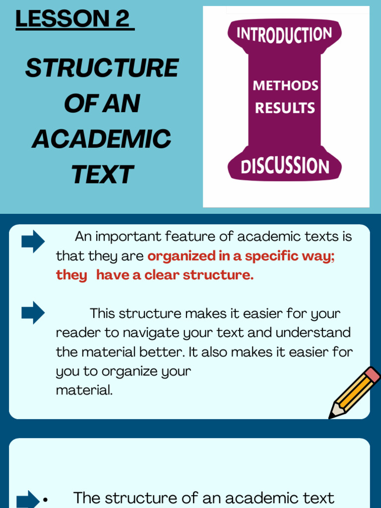 Lesson 2 - Structure of An Academic Text - EAPP | PDF | Language Arts & Discipline | Art
