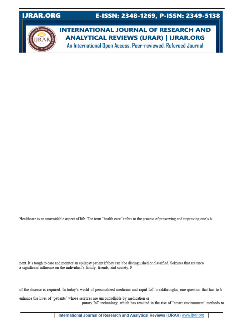 IoT Epilepsy Monitoring System Overview | PDF | Epilepsy ...