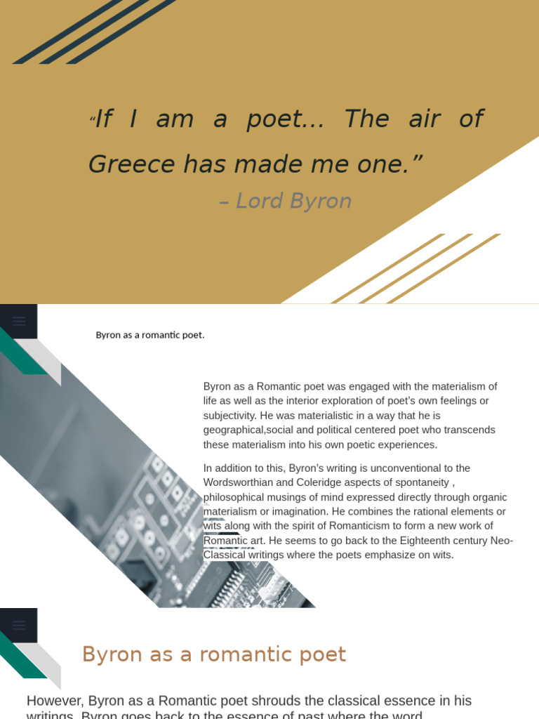POETRY Presentation | PDF | Romanticism | Lord Byron