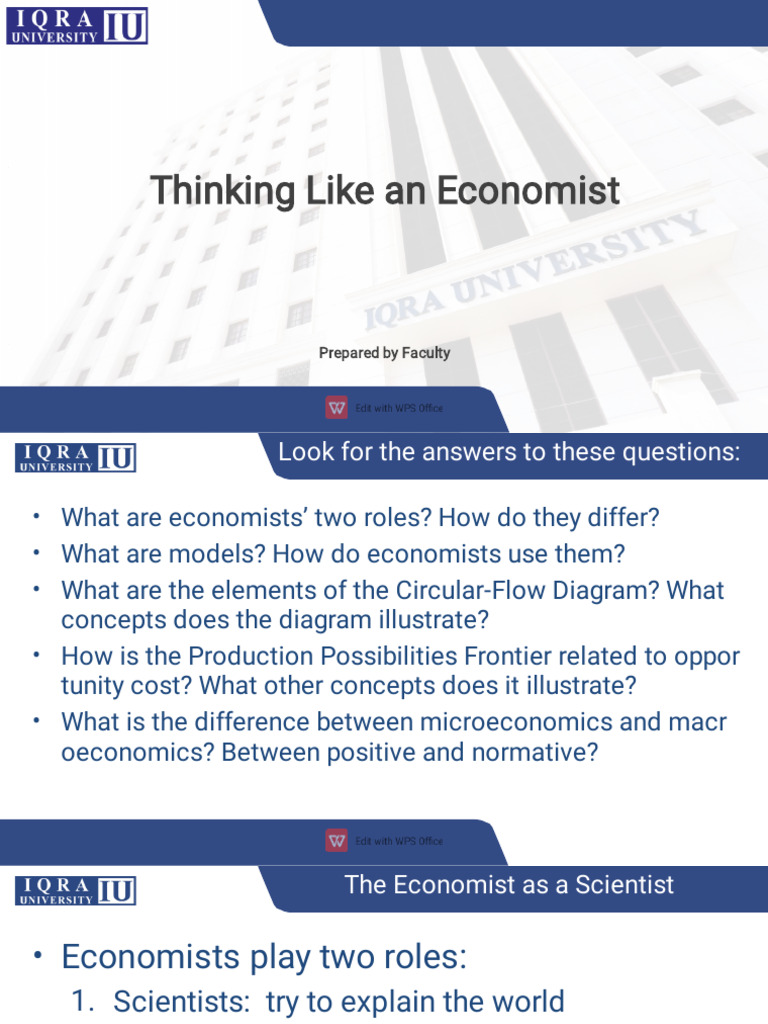 1 Thinking Like An Economist | PDF | Economics | Labour Economics