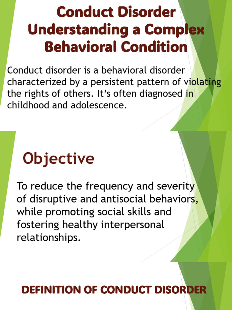 PowerPoint Presentation For Conduct Disorder | PDF | Mental Disorder ...