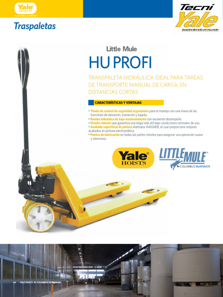 Ficha Técnica Estibador Yale HU Profi | PDF