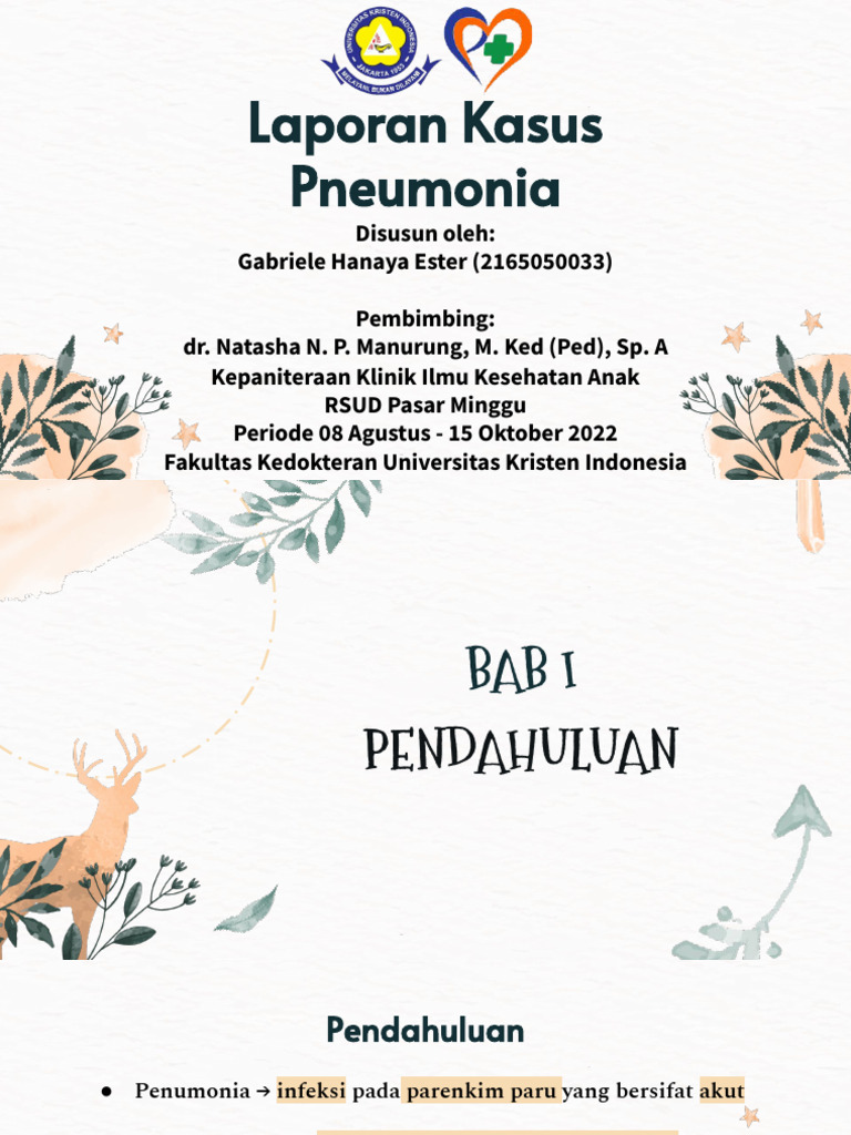 Laporan Kasus - Pneumonia | PDF | Gaya Hidup