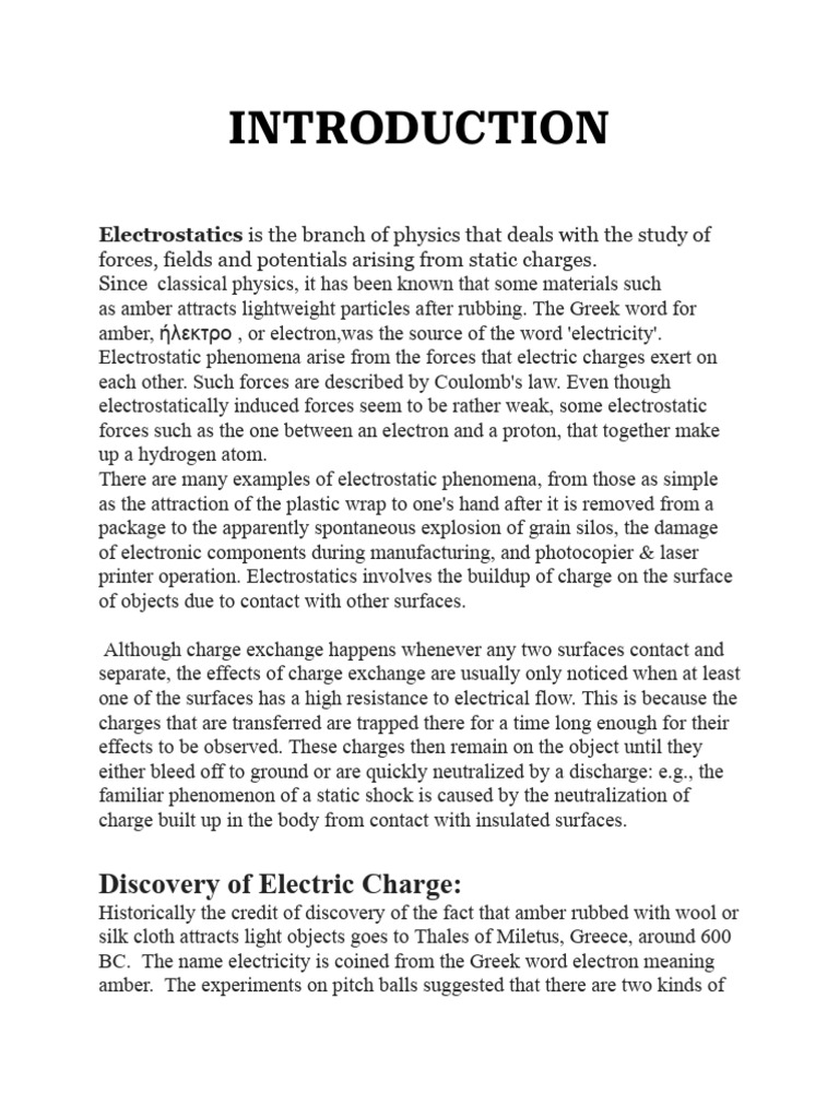 Phy Class 12 Portfolio | PDF | Electric Charge | Electrostatics