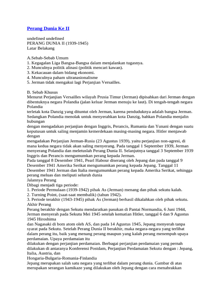 Perang Dunia Ke II | PDF