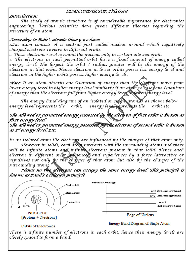 I Pu CH 6 Semiconductor Theory and Diodes 24-25 | PDF | P–N Junction ...