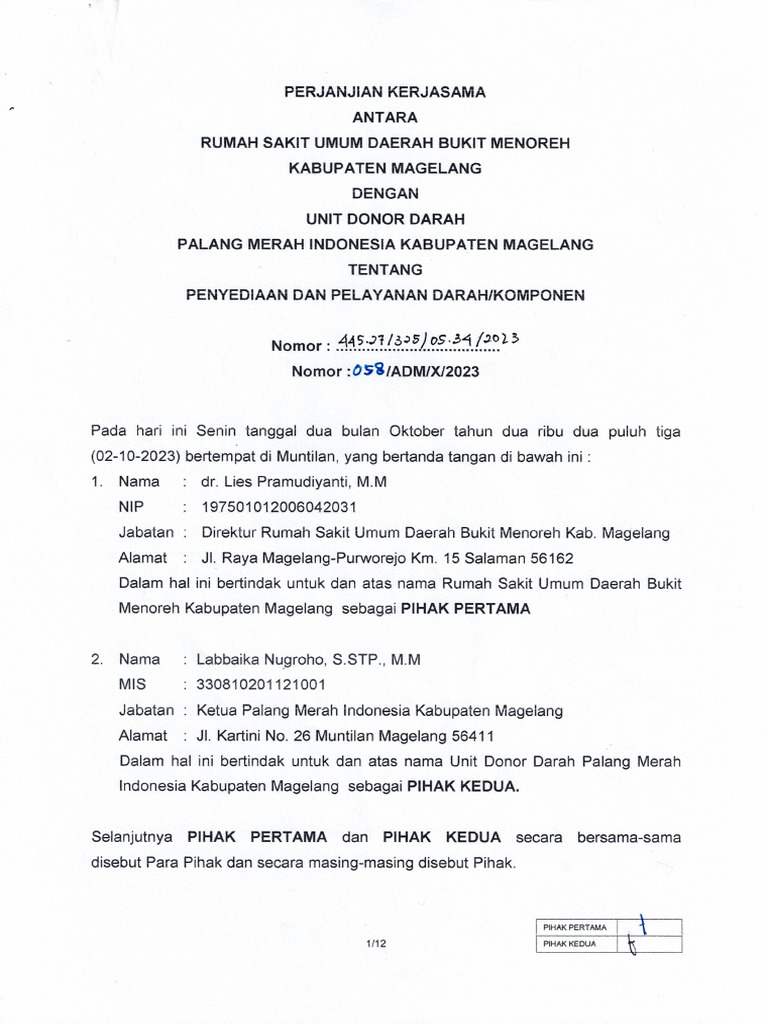 2.5 B MOU Dengan PMI | PDF