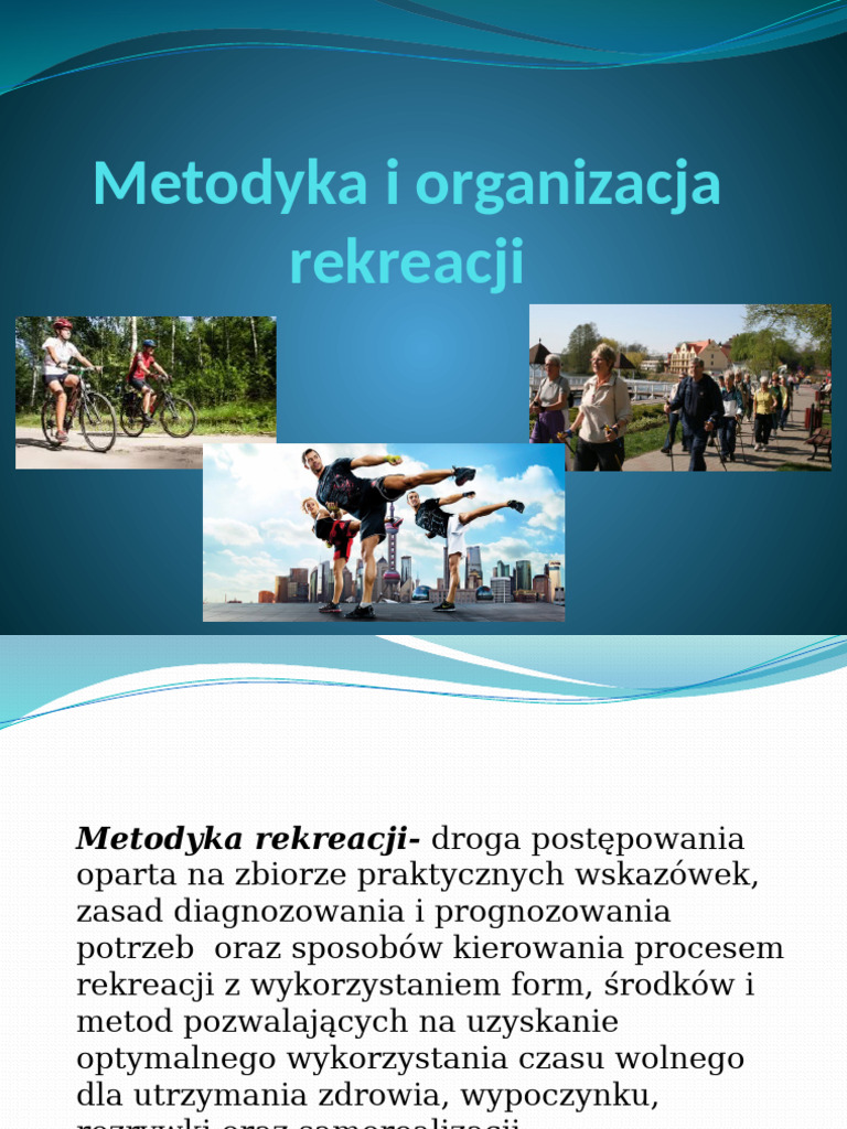 Metodyka I Organizacja Rekreacji | PDF