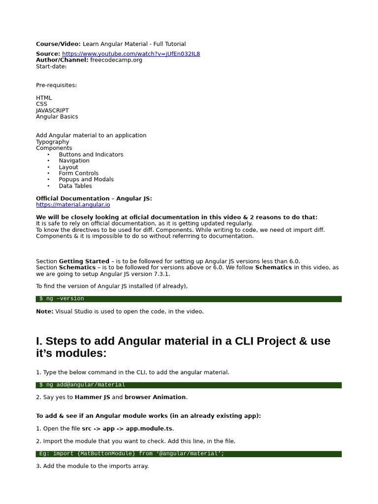 1AngularJS Notes | PDF | Software Development | Software
