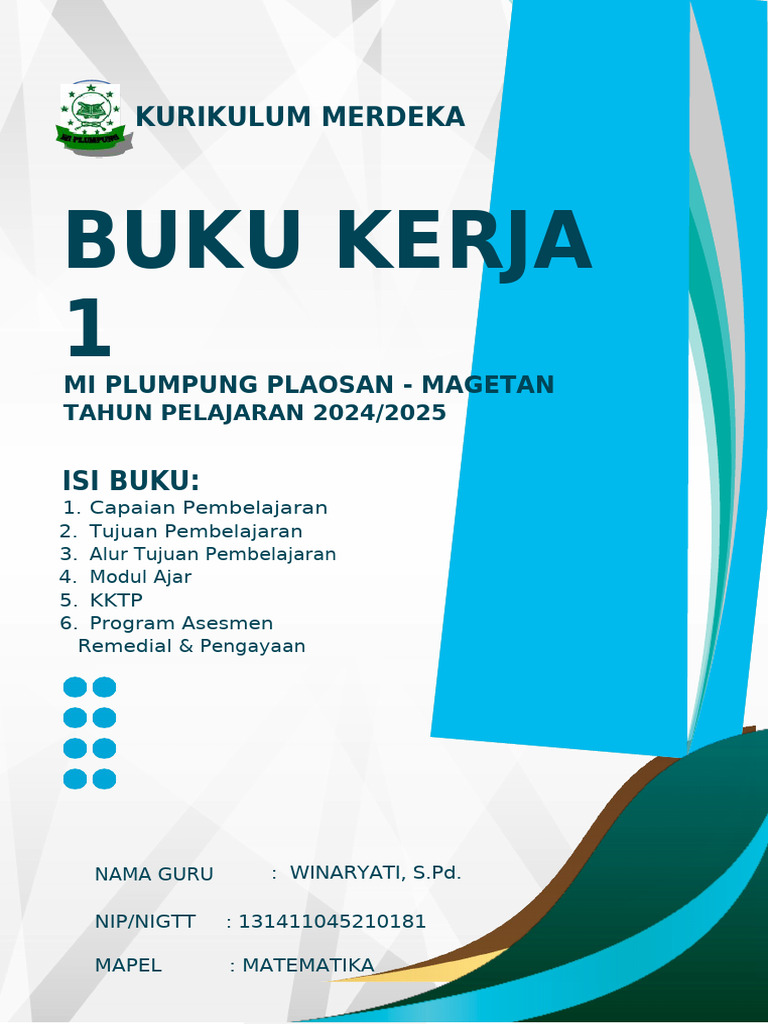 Cover Buku Kerja Guru Kurikulum Merdeka | PDF