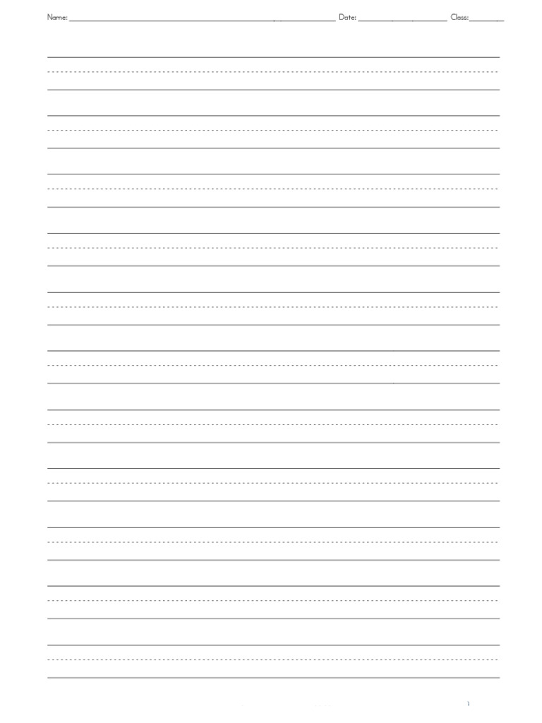 Elementry Lined Paper | PDF