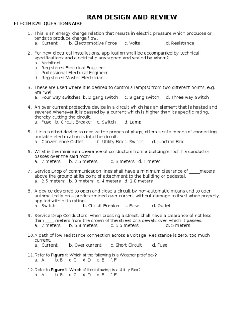 Ram Design and Review: Electrical Questionnaire | PDF | Electric ...