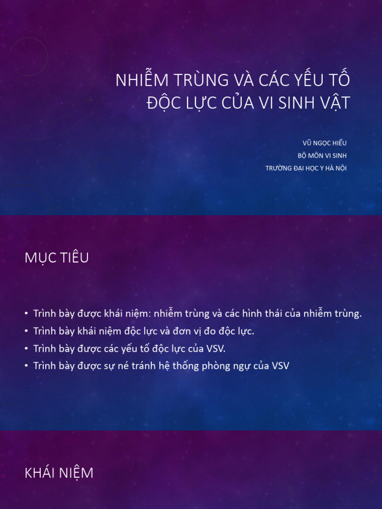 Nhiễm Trùng Và Các Yếu Tố Độc Lực Của VSV | PDF