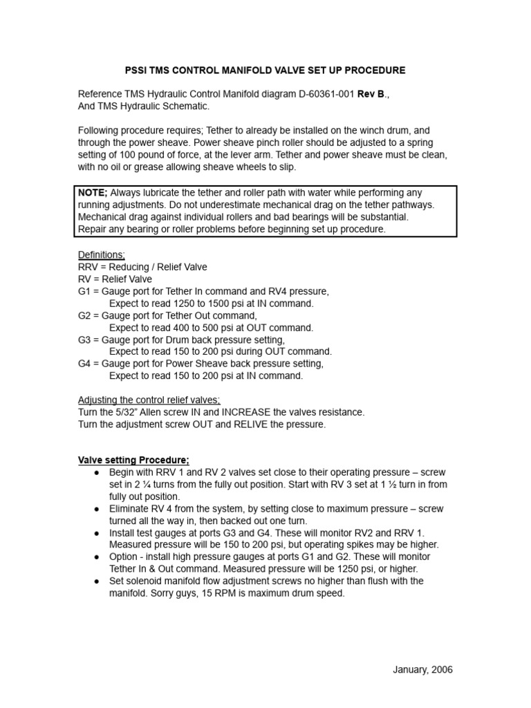 TMS Valve Set Up Pro | PDF | Valve | Mechanical Engineering