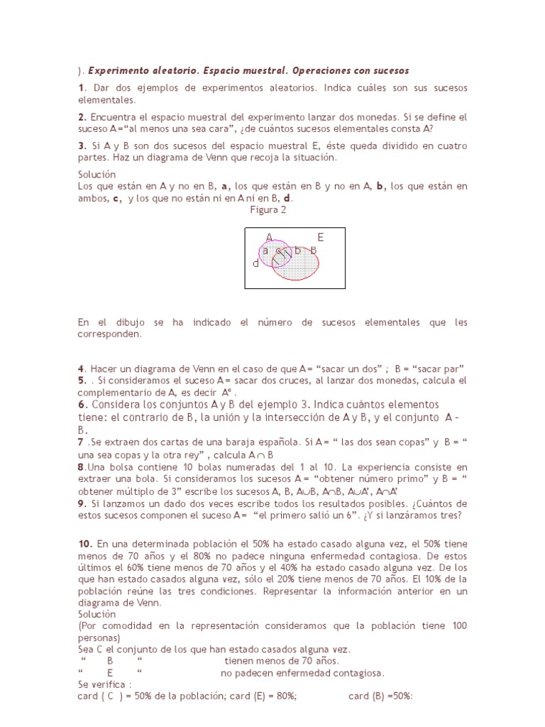 Experimento Aleatorio | PDF | Probabilidad | Probabilidades y estadísticas