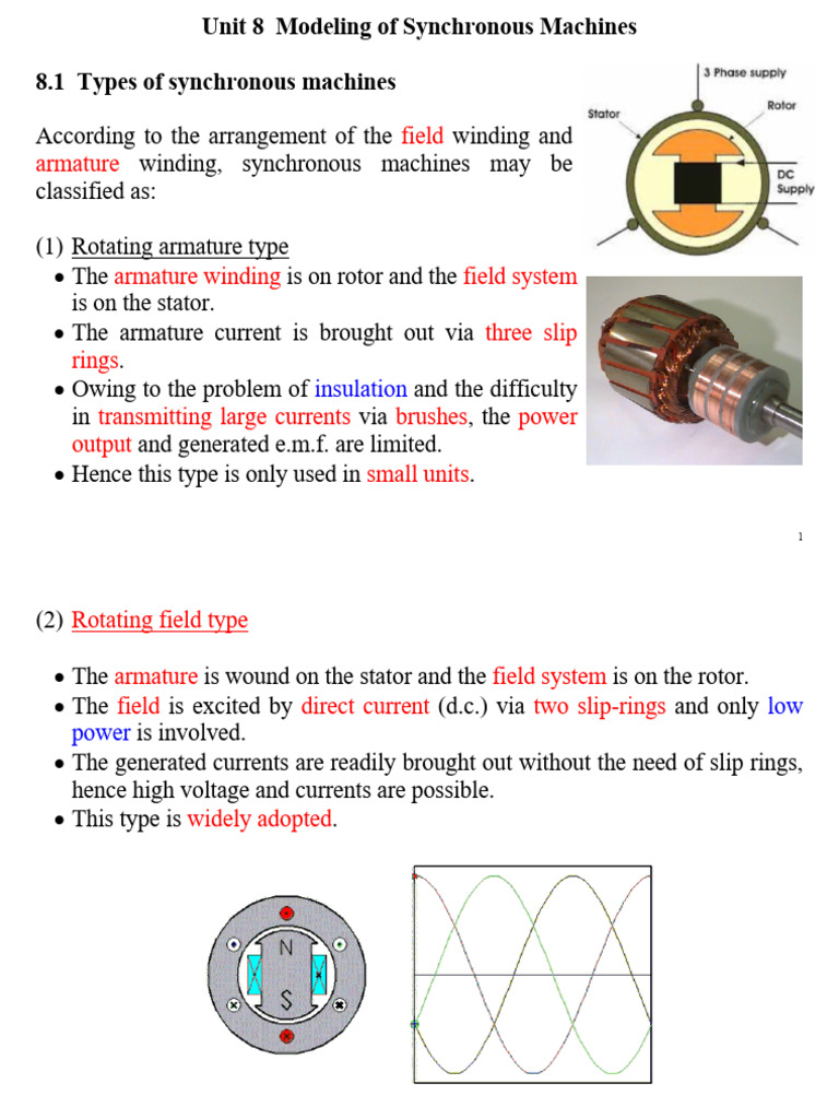 Unit - 8 - Modeling of Synchronous Machines - 2023 | PDF | Electric ...