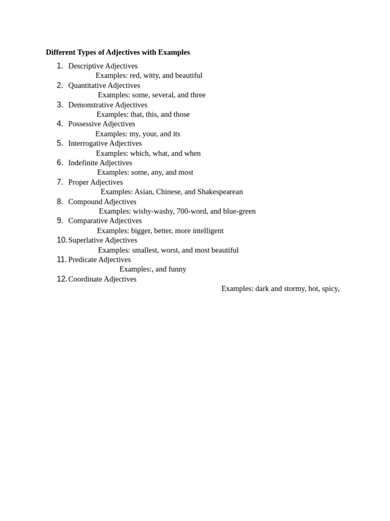 Types of Adverb and Adj AMVC | PDF