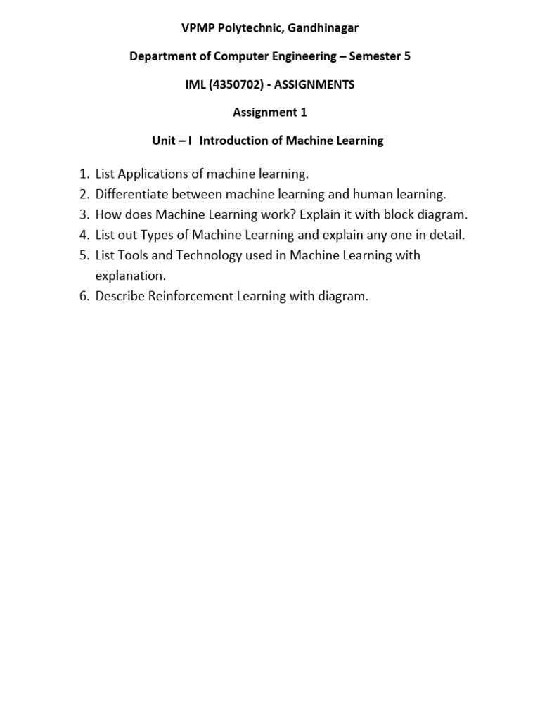 Assignment of ML | PDF | Machine Learning | Cognitive Science