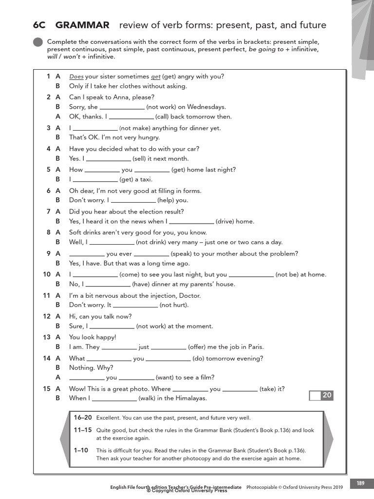Tenses Review | PDF | Language Mechanics | Linguistic Morphology
