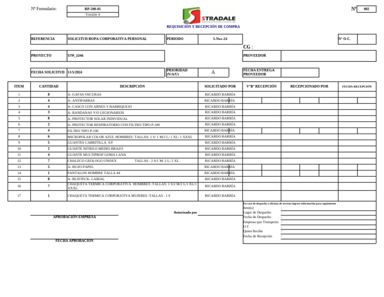 RP-200-01 - Req. N2 EPP Noviembre 2024 | PDF