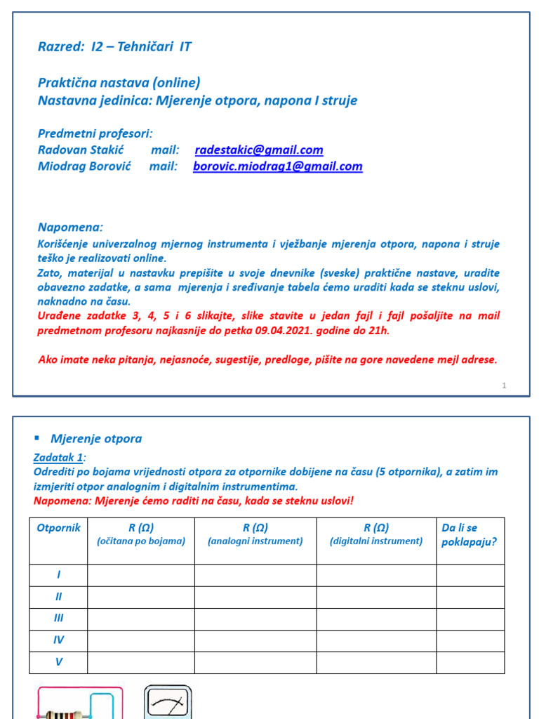 Mjerenje Otpora | PDF