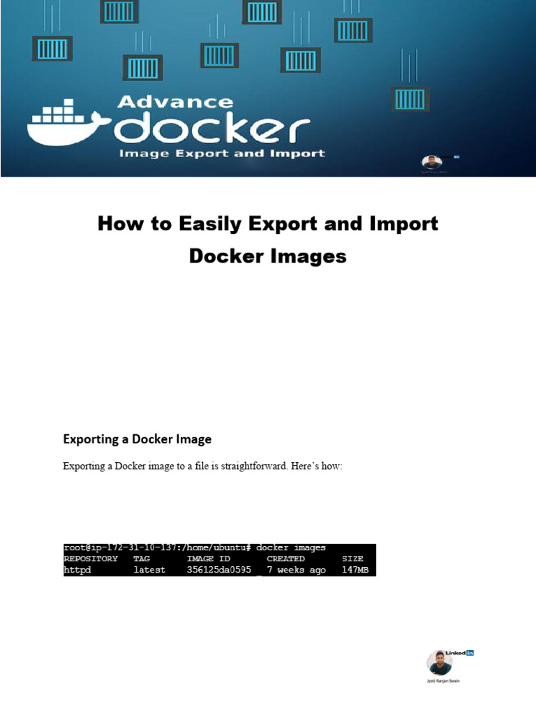 How To Easily Export and Import Docker Images | PDF | Art | Computers