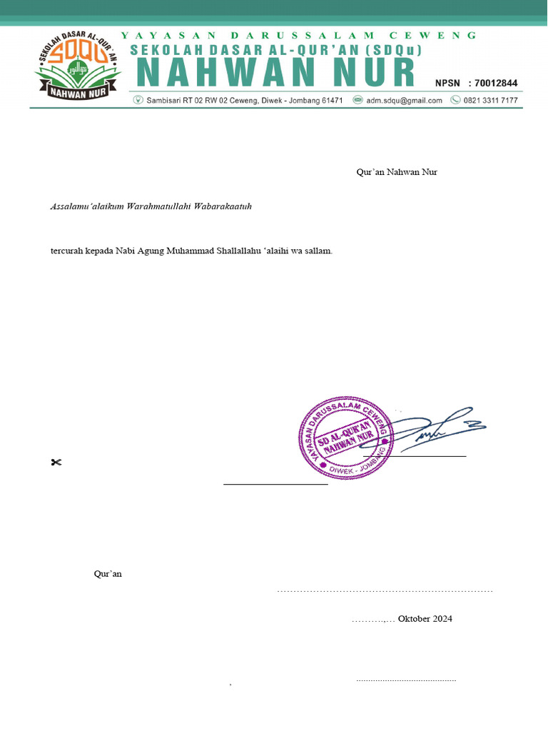 04.313 Surat Pemberitahuan IMUNISASI DT TD 2024 | PDF