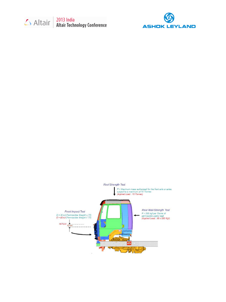 ECE R29 Load Case Simulation Study | PDF | Simulation | Truck