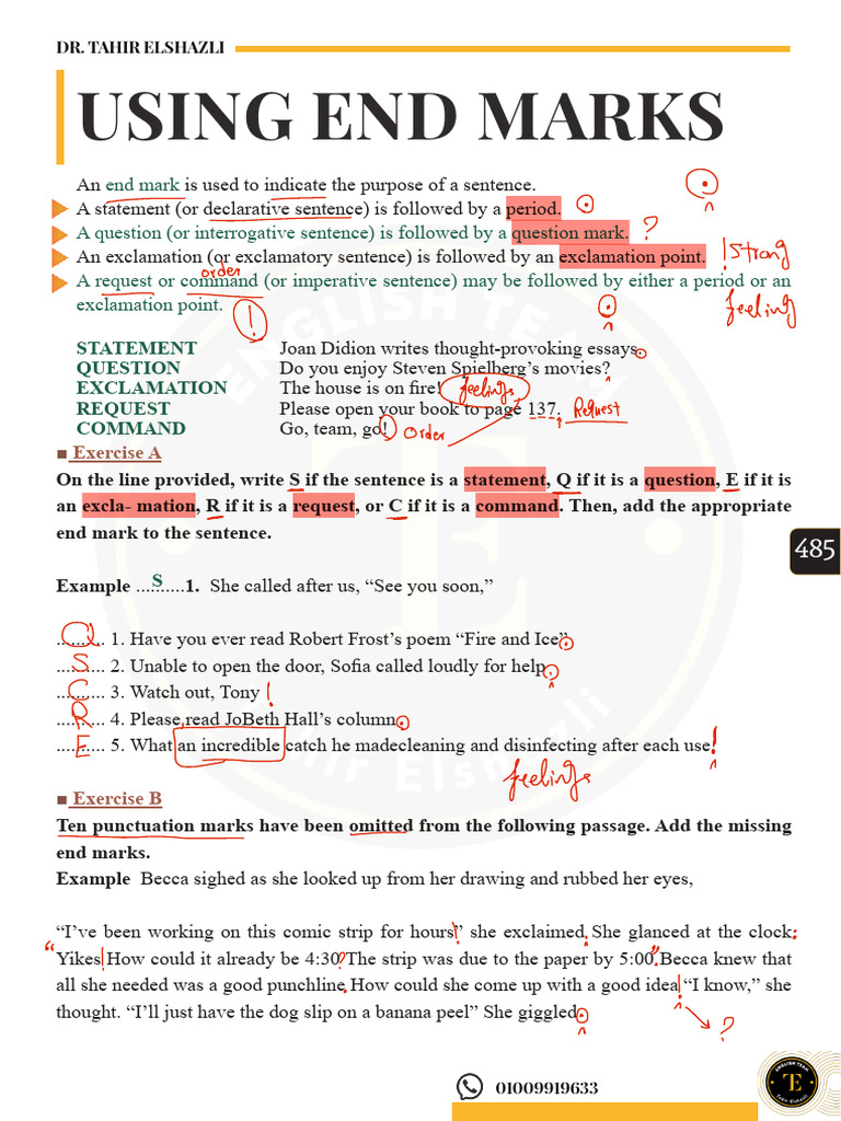 OC2.23ST Mazen Ahmed - End Marks, Commas, Semi-Colons and Colons-1 ...