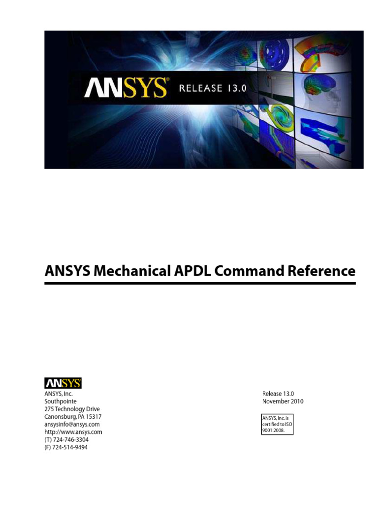 ANSYS 13 Command Reference | PDF | Trademark | License