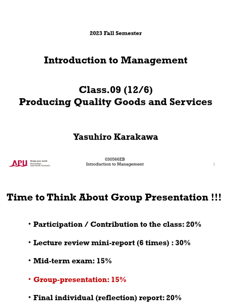 Intro to Mgmt_2023_09 | PDF | Procurement | Supply Chain Intro to Mgmt_2023_09 | PDF | Procurement | Supply Chain