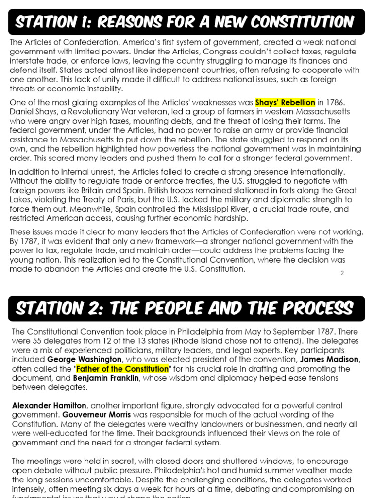 Constitutional Compromises Station Activity (1) | PDF | Constitutional ...