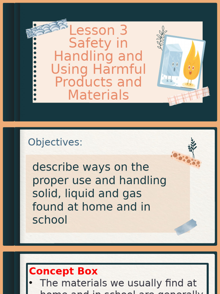 Lesson 3 - Safety in Handling and Using Harmful Products and Materials | PDF | Gasoline ...